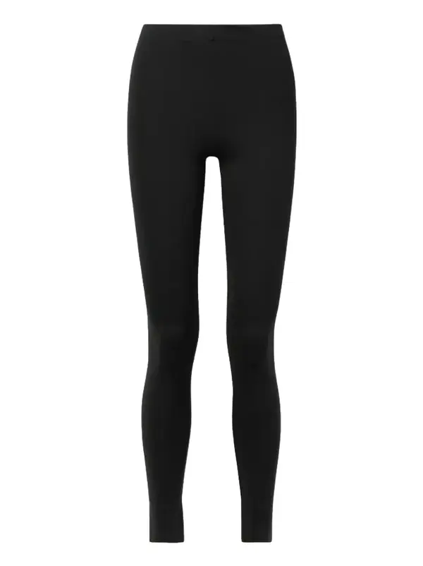 THE ROW Essentials Woolworth Stretch-ponte Leggings - Black