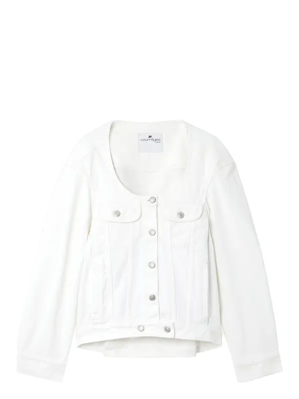 COURREGES Cocoon Denim Jacket - White