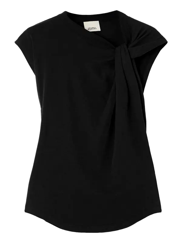 MARANT ETOILE Isabel Marant Nayda Knotted Top - Black
