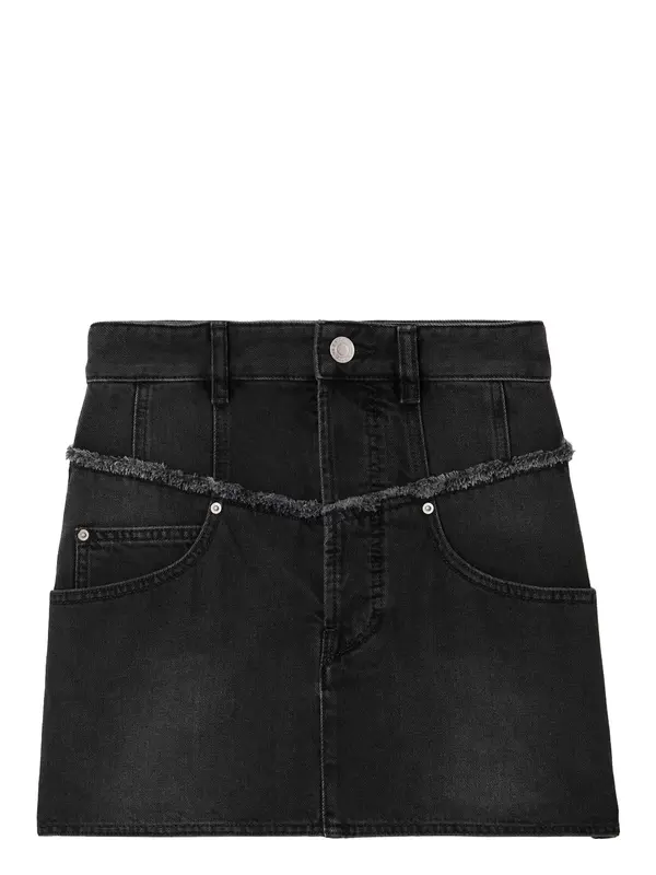 Isabel Marant Narjis Denim Mini Skirt - Black