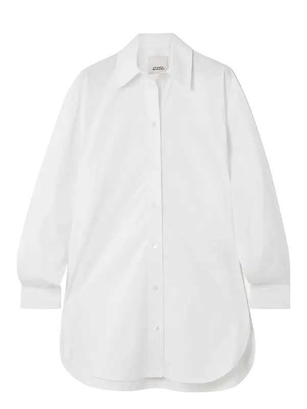 MARANT ETOILE Isabel Marant Cylvany Cotton-poplin Shirt - White