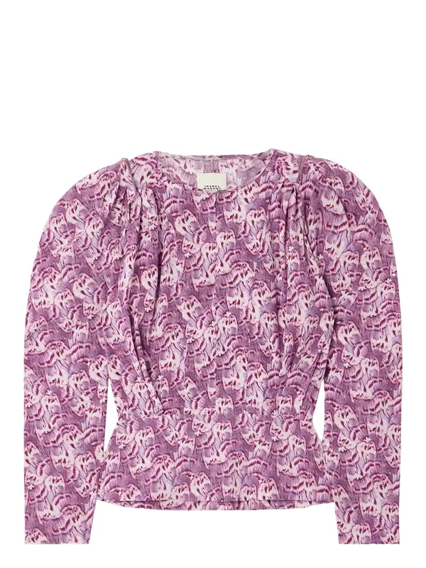 Isabel Marant Zarga Printed Blouse - Purple