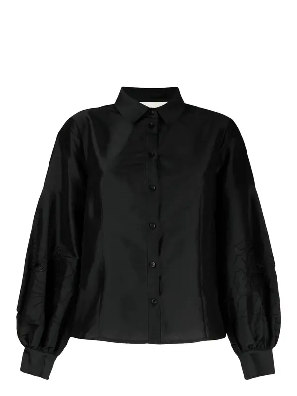 Sachin & Babi Astor Satin Shirt - Black