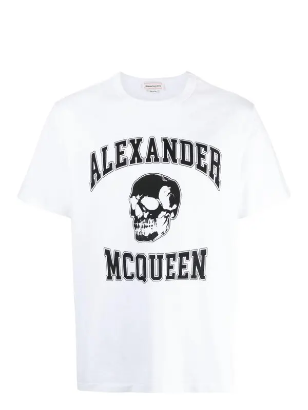 Alexander McQueen Logo-print Cotton T-shirt - White
