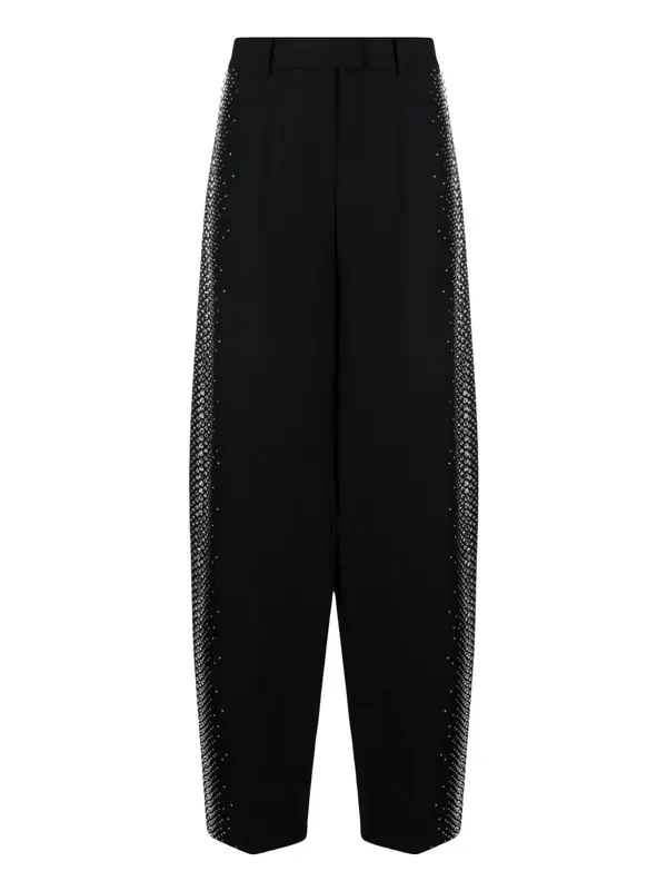 Attico Jagger High-waist Wide-leg Trousers - Black