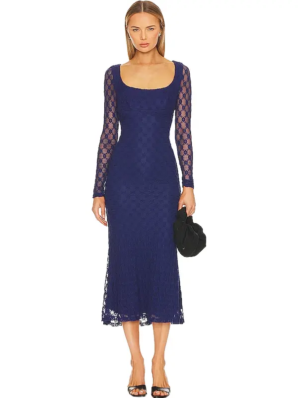 Bardot Adoni Midi Dress - Navy