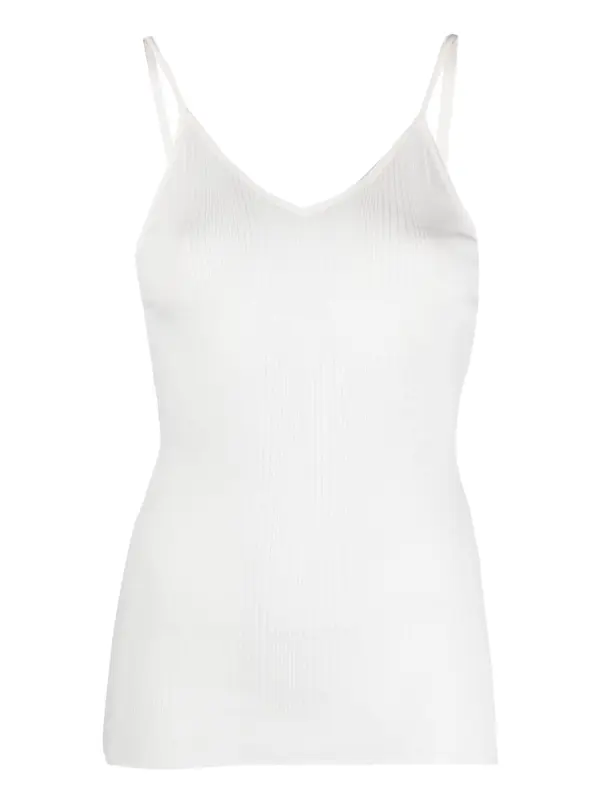 Khaite Mona Semi-sheer Tank Top - White