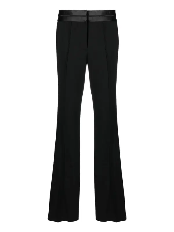 Helmut Lang Satin-trimmed Bootcut Trousers - Black