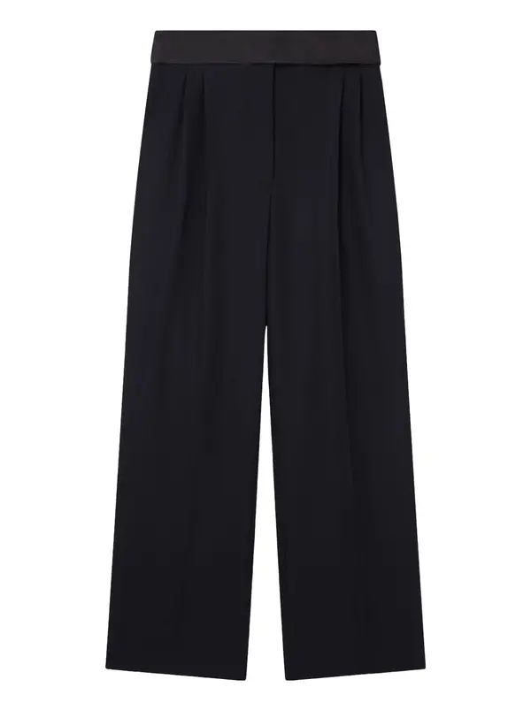 Stella McCartney Wide-leg Wool Trousers - Black