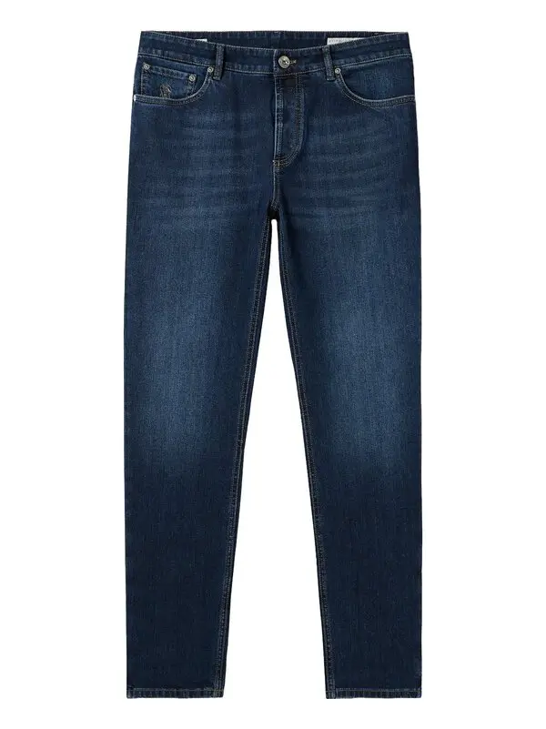 Brunello Cucinelli Slim-fit Straight-leg Jeans - Blue