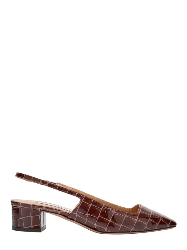 AQUAZZURA Ginza Slingback Ballerina Pumps - Espresso