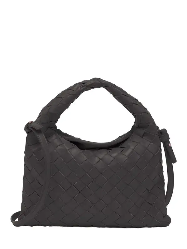 Bottega Veneta Mini Hop Bag - Black Brass