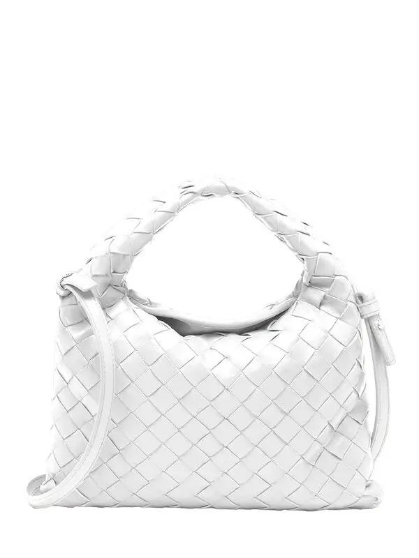Bottega Veneta Mini Hop Bag - White Brass