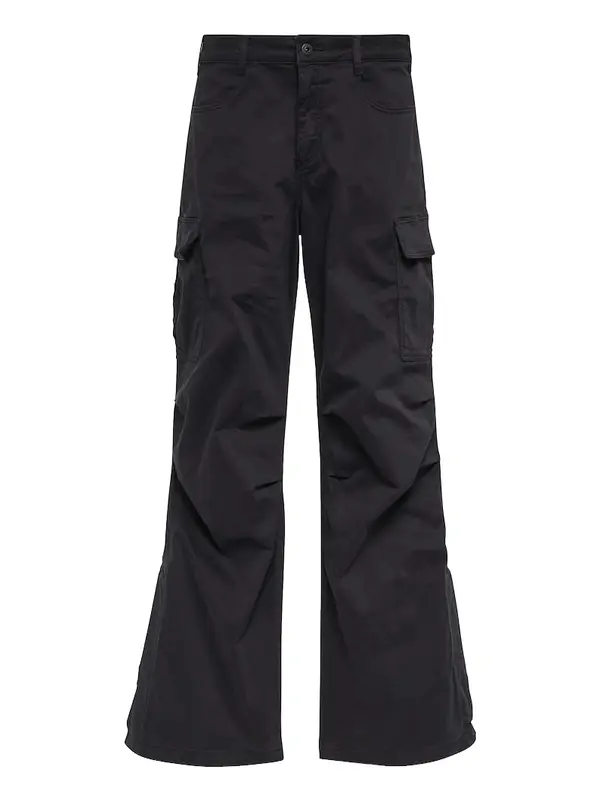 Ag Wide-leg Cargo Jeans - Black