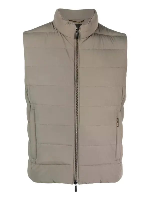 MOORER Oliver-kn Padded Gilet - Neutrals