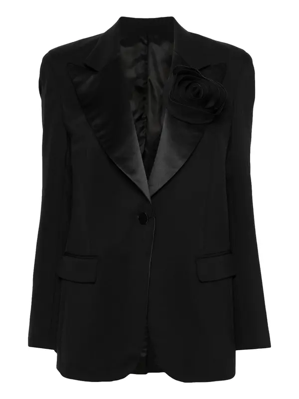 Viktor & Rolf Crepe Single-breasted Blazer - Black