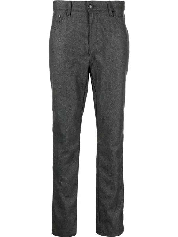 HACKETT Flannel Straight-leg Trousers - Grey