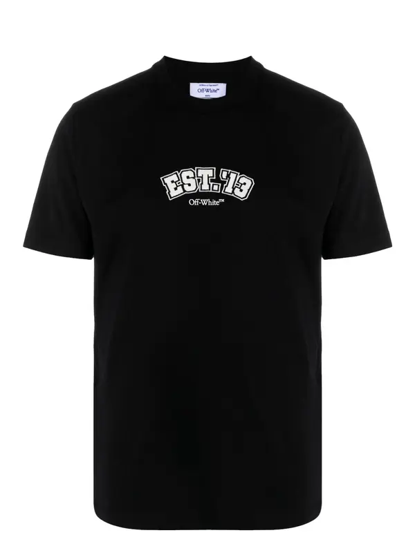 Off-White Logic Cotton T-shirt - Black