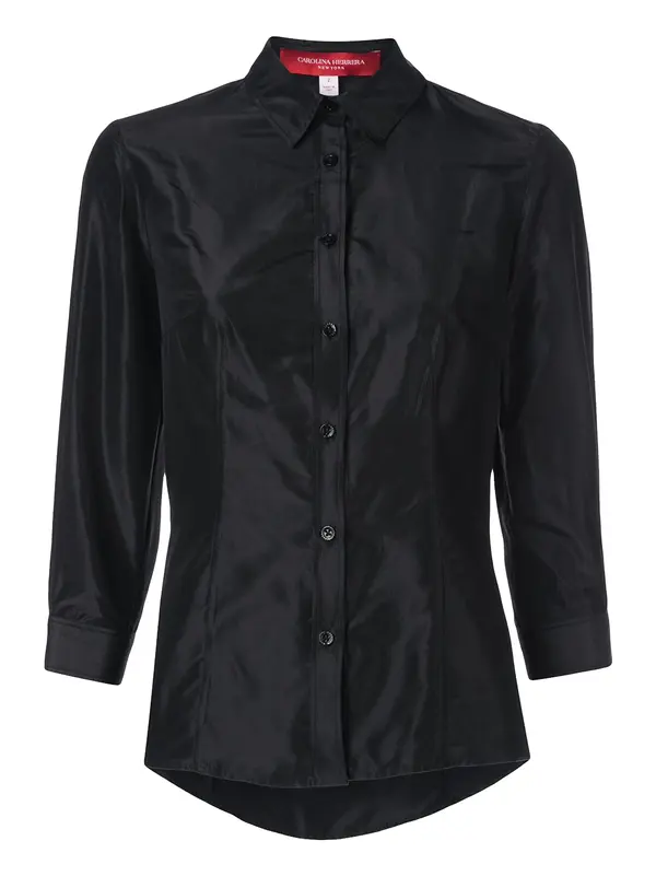 Carolina Herrera Three-quarter Sleeve Shirt - Black