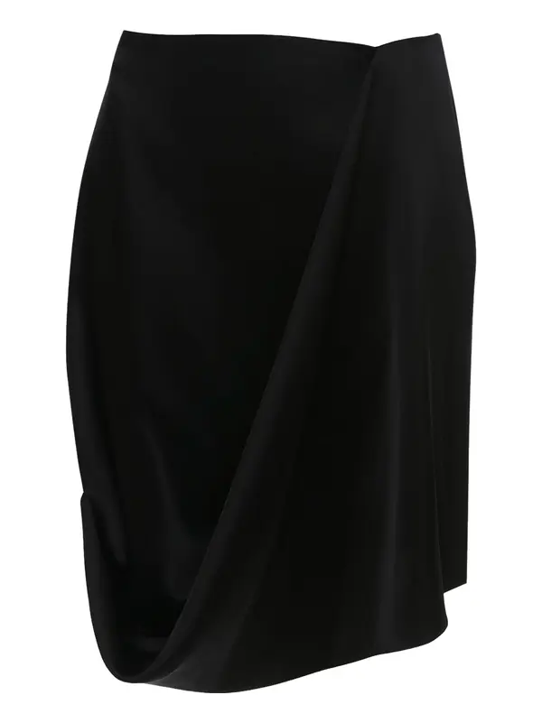 JW Anderson Draped Asymmetric Miniskirt - Black