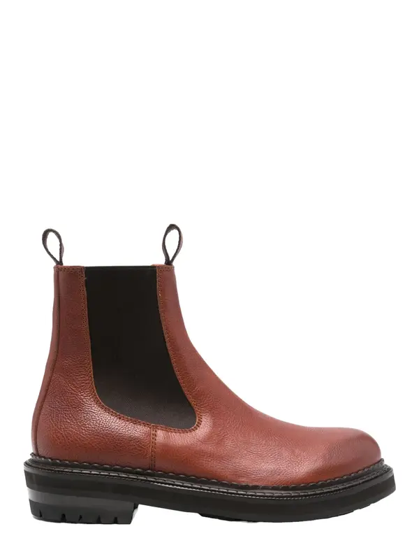BOTTERO Leather Ankle Boots - Brown