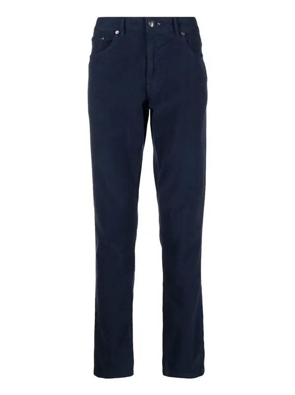 HACKETT Moleskin Straight-leg Trousers - Blue