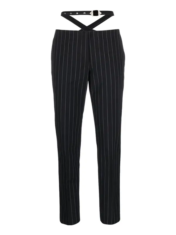 Attico Pinstriped Tailored Trousers - Blue