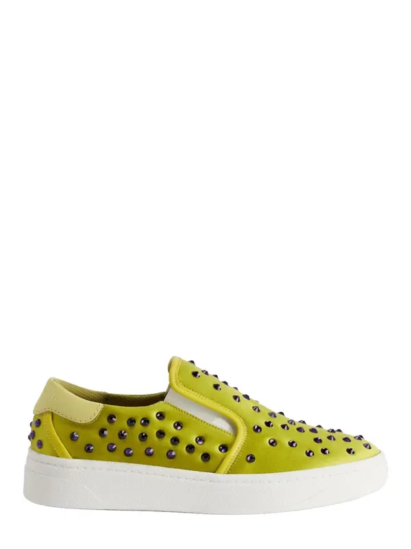GIUSEPPE ZANOTTI Studded Slip-on Sneakers - Green
