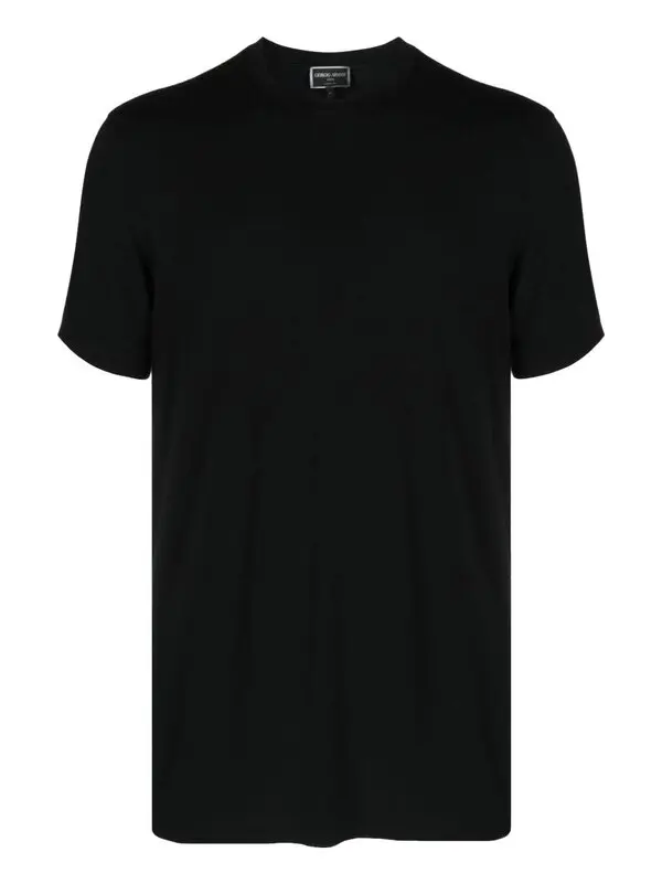 Giorgio Armani Crew-neck Short-sleeve T-shirt - Black