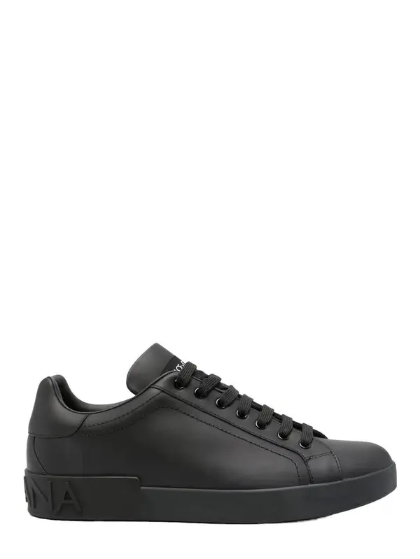 Dolce & Gabbana Calfskin Portofino Sneakers - Black