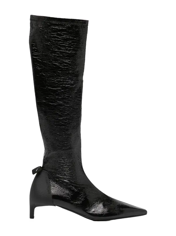 COURREGES Scuba Vinyl 30mm Leather Boots - Black