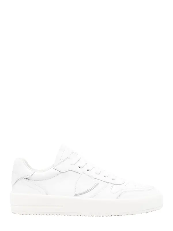 Philippe Model Temple Veau Leather Sneakers - White
