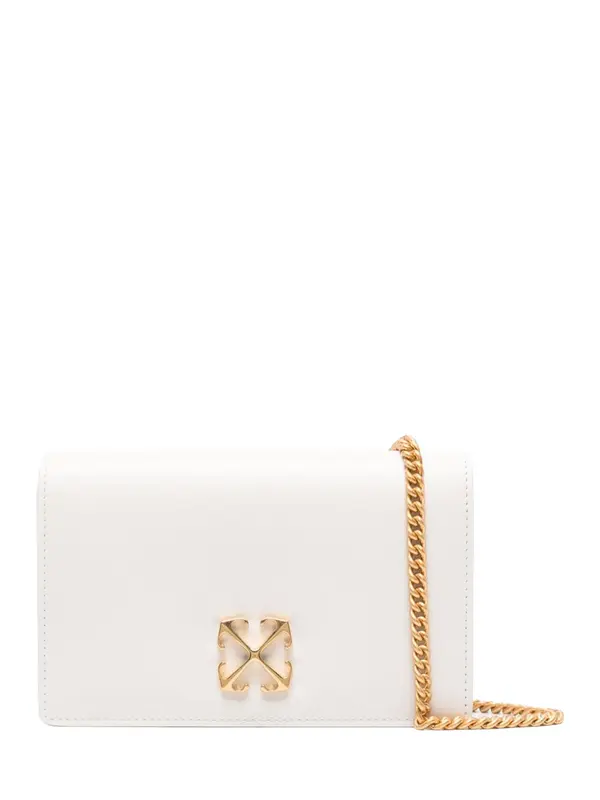 Off-White Jitney 0.5 Leather Shoulder Bag - White