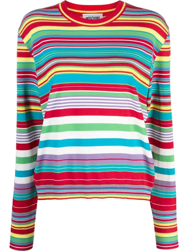 Moschino Stripe-pattern Jumper - Red