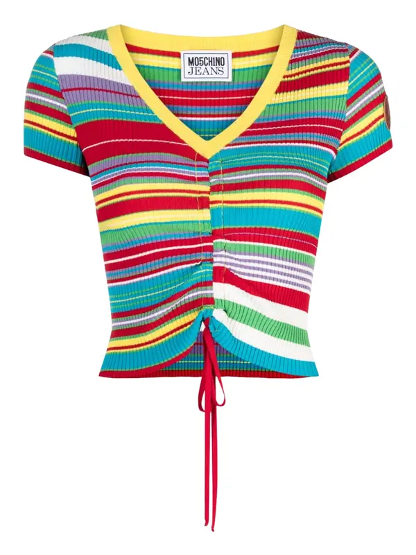 Moschino Stripe-pattern Top - Red
