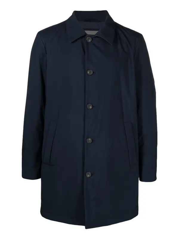Corneliani Water-resistant Padded Midi Coat - Blue