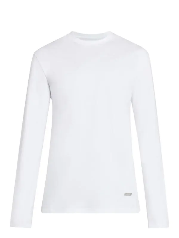 JIL SANDER Long-sleeved Cotton T-shirt - White
