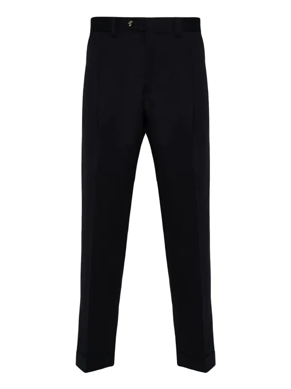 DELL'OGLIO Robert Mid-rise Straight-leg Trousers - Blue