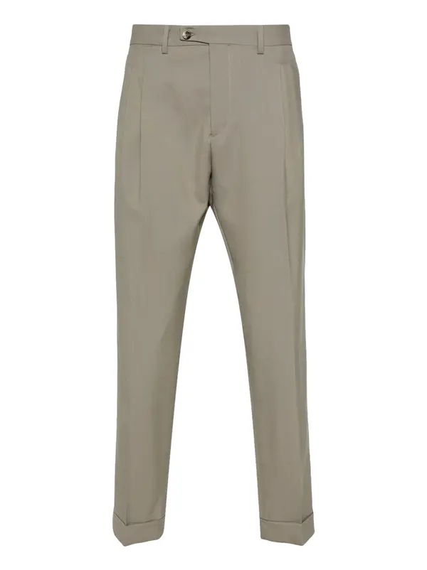 DELL'OGLIO Robert Mid-rise Trousers - Neutrals