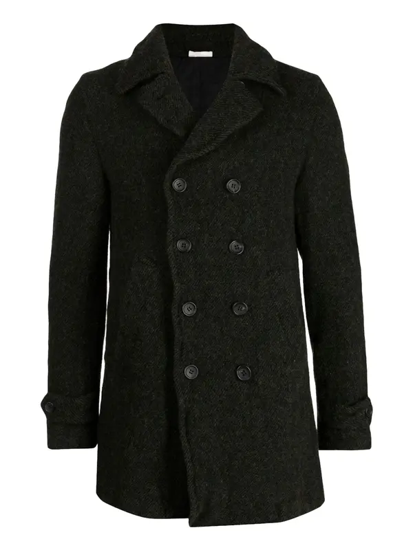 Comme Des Garçons Notched-lapels Double-breasted Coat - Green