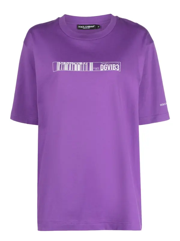 Dolce & Gabbana Dg Vibe Cotton T-shirt - Purple
