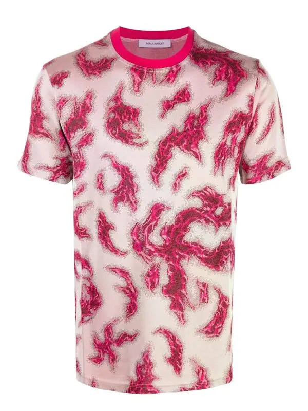 MARGHERITA MACCAPANI Graphic-print Jacquard T-shirt - Pink