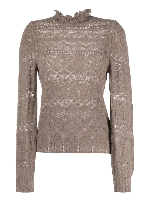 Polo Ralph Lauren Pointelle-knit Jumper - Brown