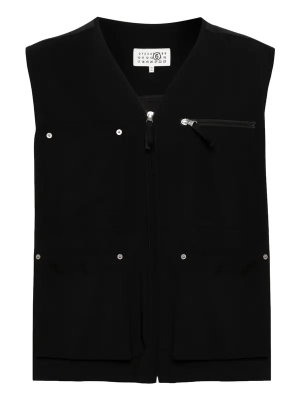 MAISON MARGIELA Multi-pocket Gilet - Black