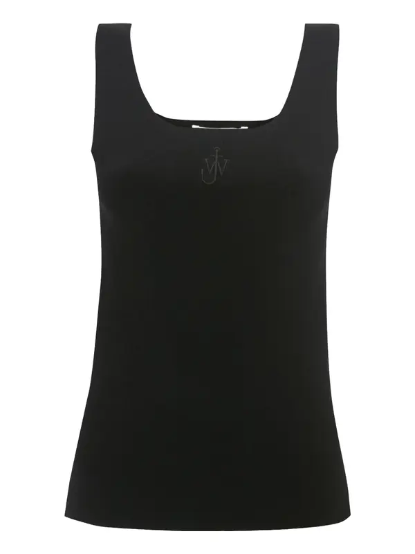 JW Anderson Anchor-embroidered Tank Top - Black