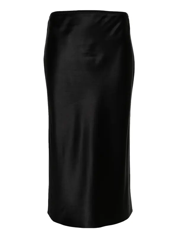 JOSEPH Silk Midi Skirt - Black