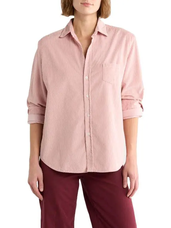 Frank & Eileen Barry Tailored Fit Corduroy Button-up Shirt - Dusty Pink Corduroy