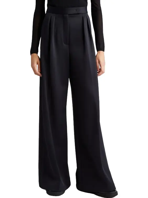 Max Mara Zinnia Ultrawide Leg Pants - Black