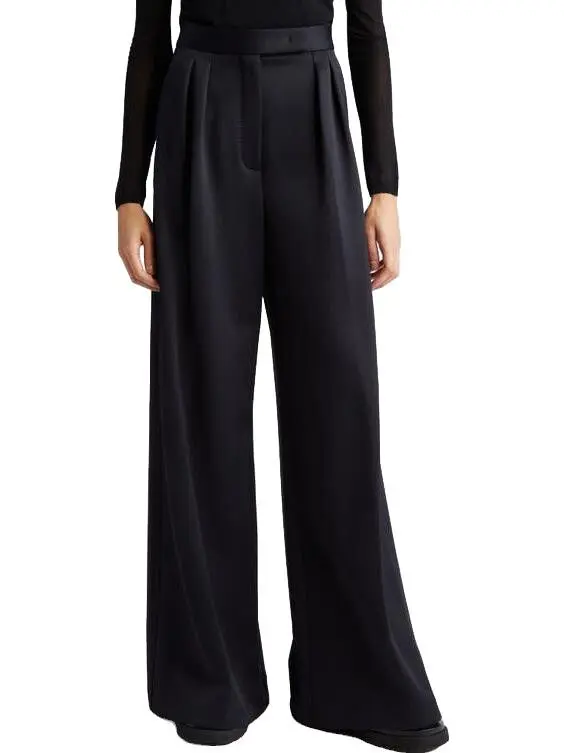 Max Mara Zinnia Ultrawide Leg Pants - Black