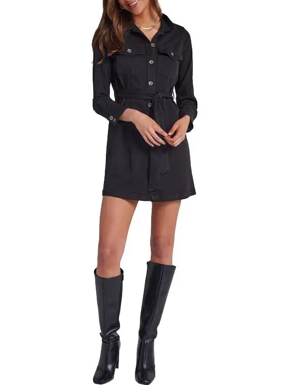 Bella Dahl Kennedy Belted Shirtdress - Black